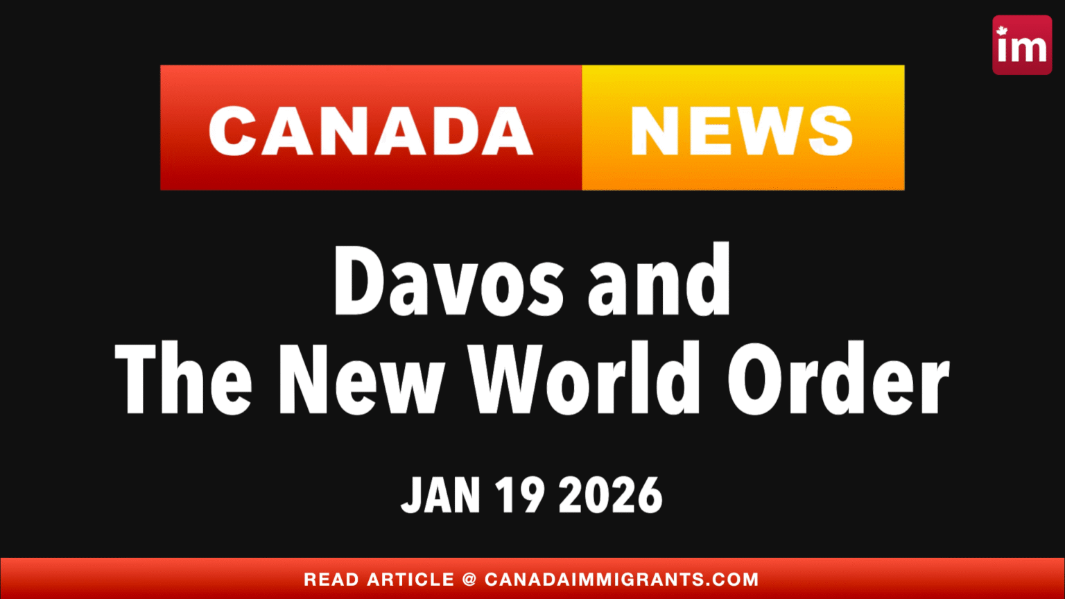 Davos and The New World Order | News